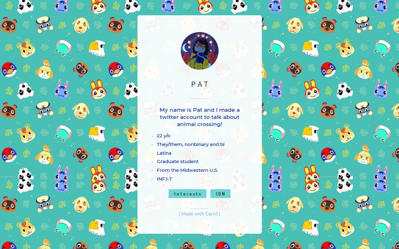 pat & animal crossing
